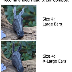 RESIN 1:9 Mule "daisy" Replacement Head + Ears for Customizing Breyer ...