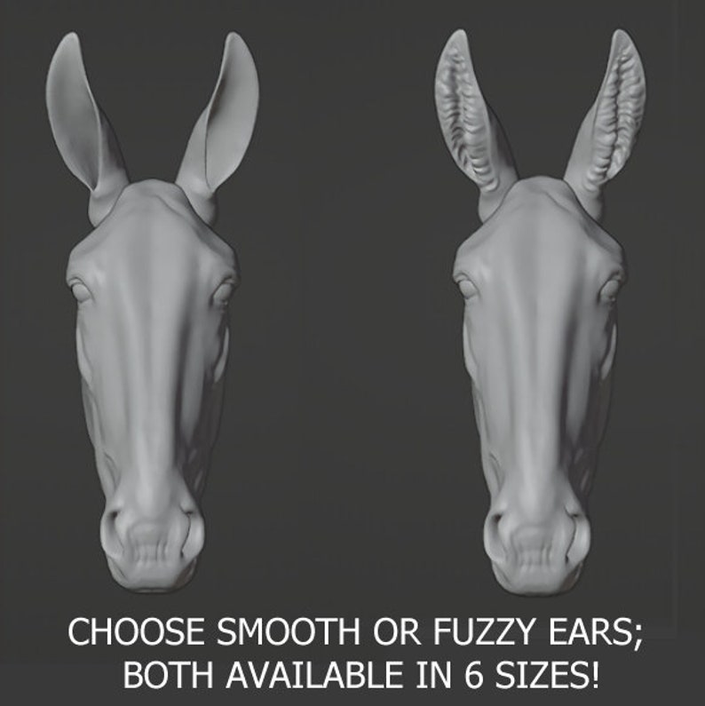 RESIN 1:9 Mule "daisy" Replacement Head + Ears for Customizing Breyer ...