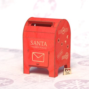 Santa's Mailbox - Laser Cut Files. Christmas Postbox Pattern / New Year ...