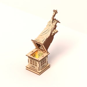 Statue of Liberty - Laser Cut Files / Wooden Safe Template / Famous ...