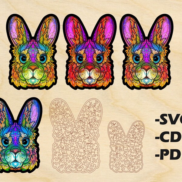 Rabbit Puzzle - Etsy