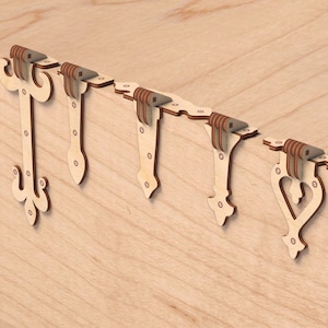 Hinges for Boxes 90 Degrees - Laser Cut Files. Hinge Templates for ...