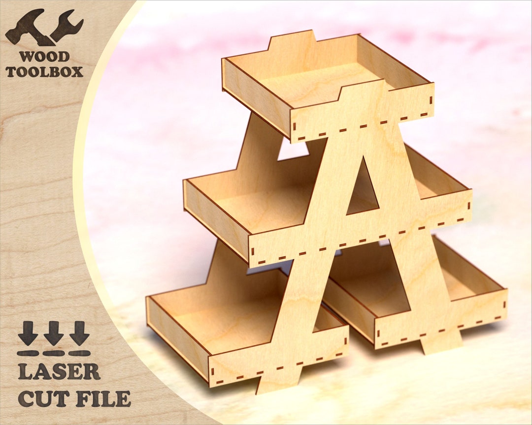 Display Stand Files - Tray - Laser Cut Svg Files, Vector Files for Wood ...