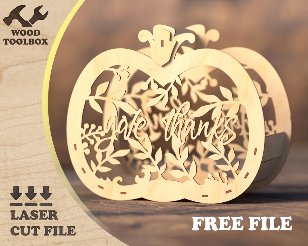 Wooden Pumpkin Basket for Thanksgiving - Laser Cut File Pumpkin SVG DXF ...