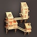 Hanging House With Lights - Laser Cut Files. Miniature Tree House ...