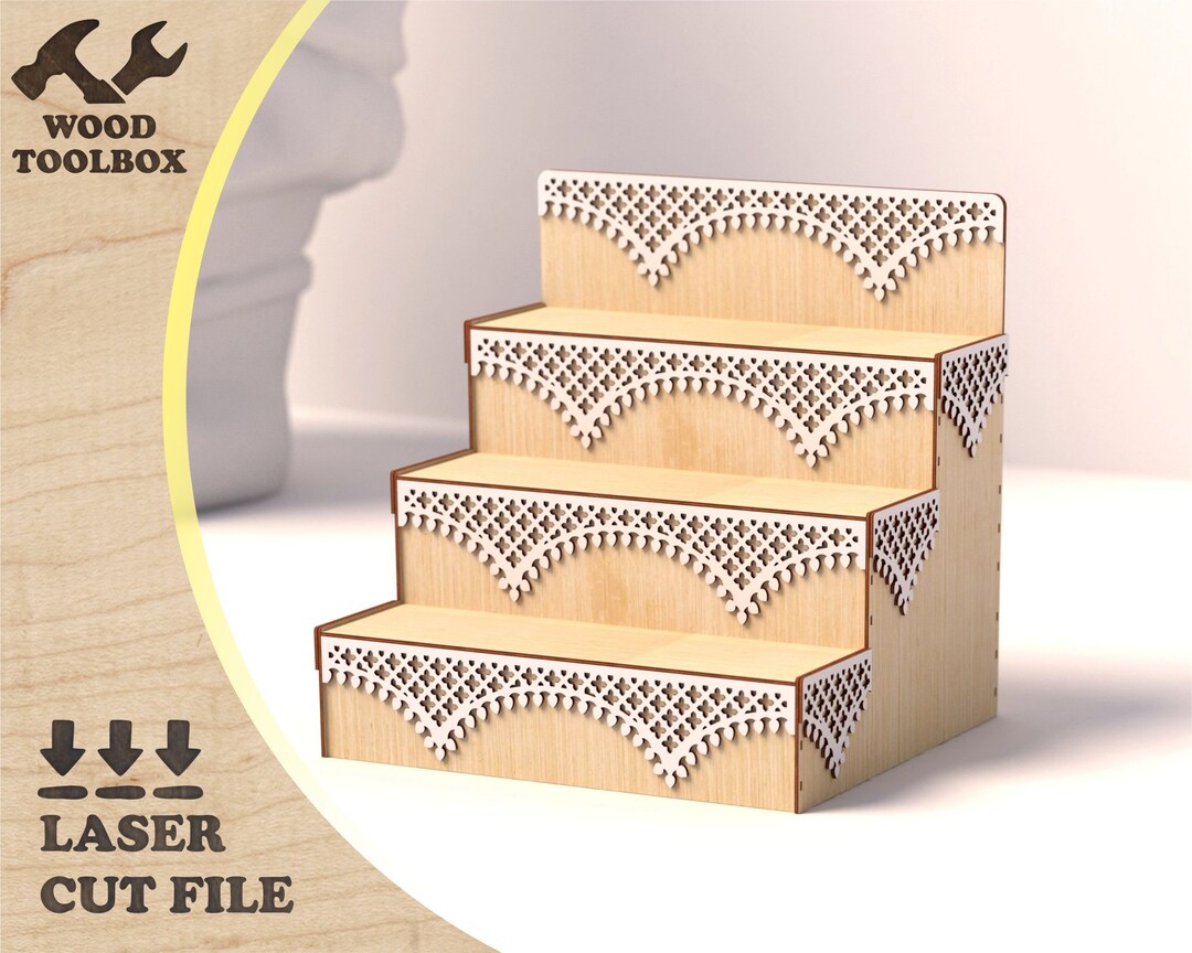 Food Display Stand - Laser Cut Files. Wooden Stands for Candies / SVG ...