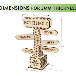 Christmas Sign Post - Laser Cut Files Svg, Christmas Design Sublimation ...