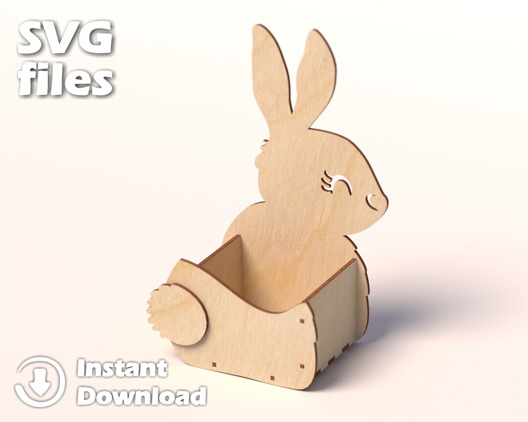 Easter Bunny Laser Cut Files. Bunny Stands. Easter Design - Etsy