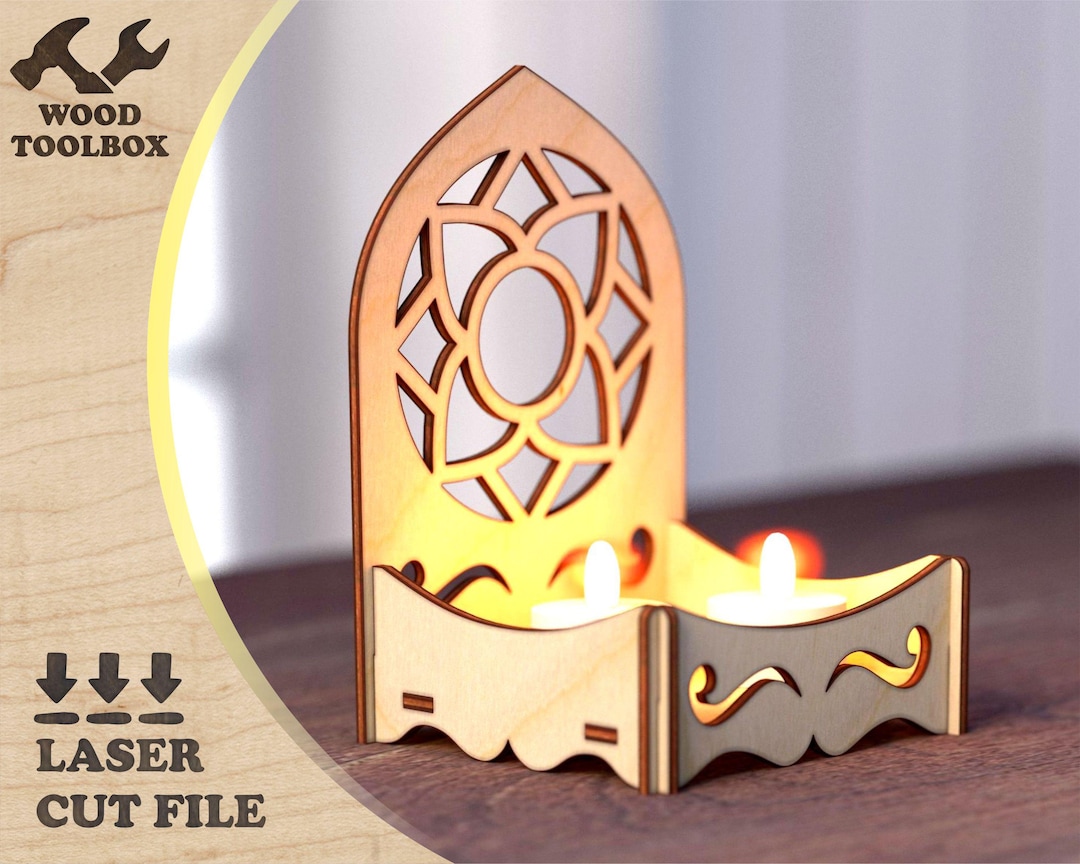 Wooden Tray - Laser Cut Files. Candles Stand. Celtic Ornament Laser Cut ...
