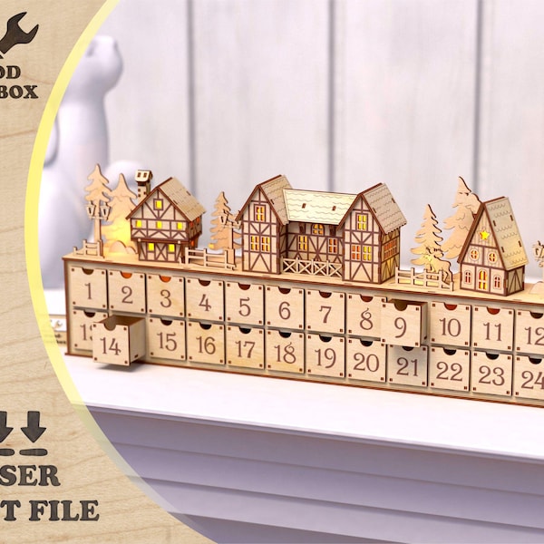 Laser Cut Advent Calendar - Etsy New Zealand