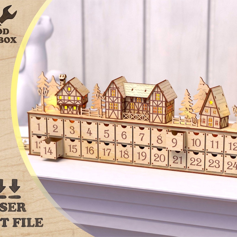 Wood Boxes Advent - Etsy