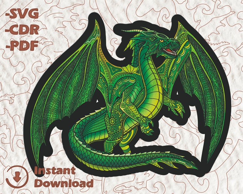 Dragon - Laser Cut Files / Art Instant Downloads / Birthday Gift for ...