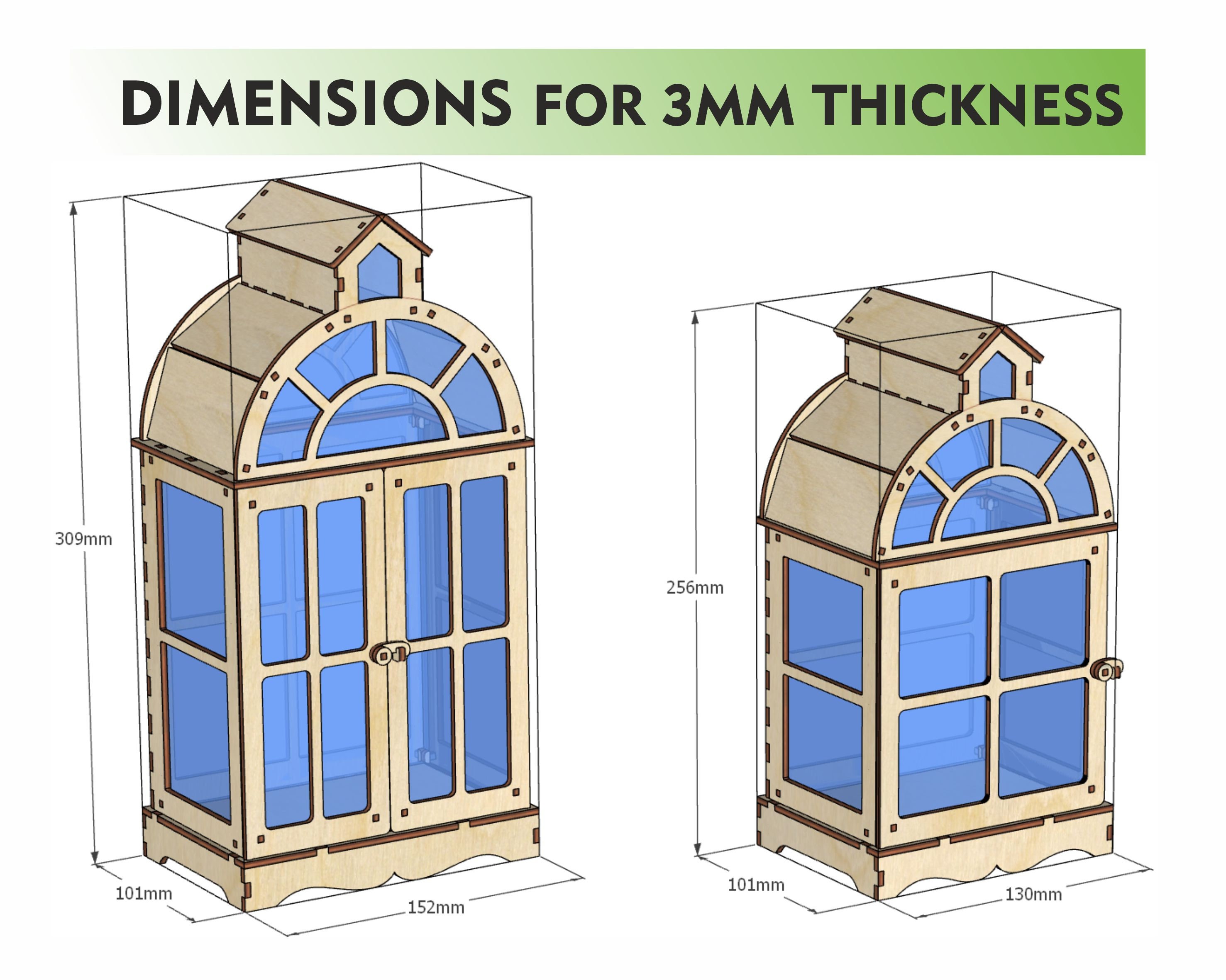 Christmas Big Lantern - Laser Cut Files. Wooden Template Lantern / SVG ...