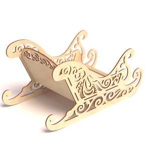 Christmas Sledge - Laser Cut Files. Christmas Design Patterns. New Year ...