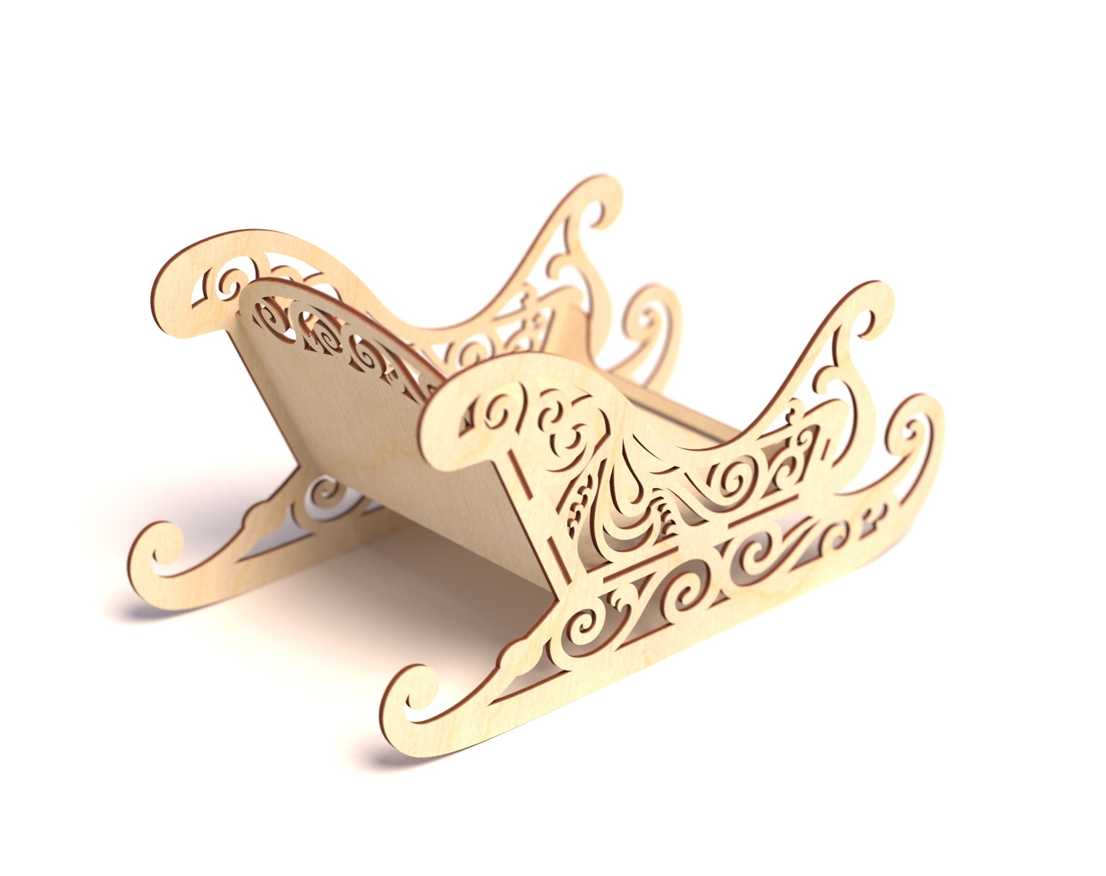 Christmas Sledge - Laser Cut Files. Christmas Design Patterns. New Year ...