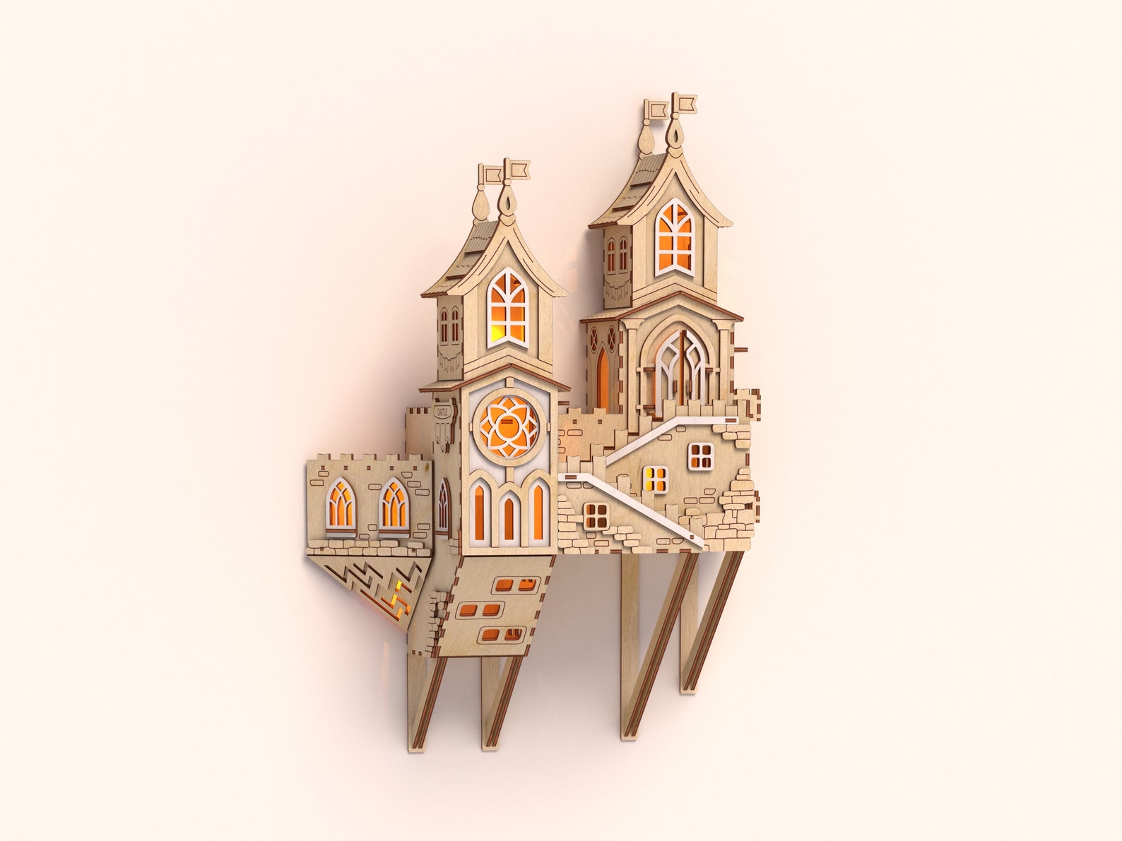 Hanging Chateau - Wall Decoration - Laser Cut Files. Magic Hanging ...
