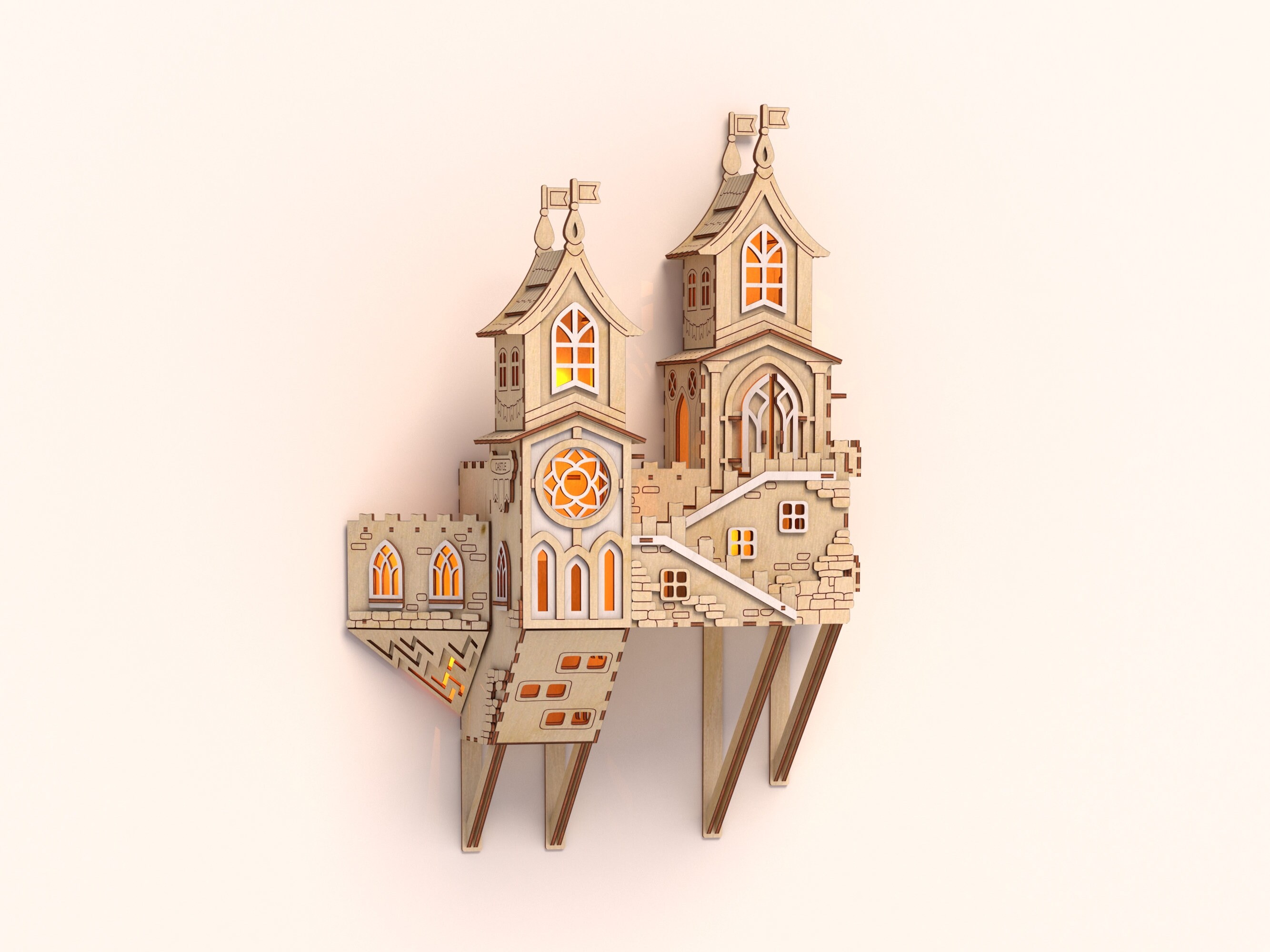 Hanging Chateau - Wall Decoration - Laser Cut Files. Magic Hanging ...