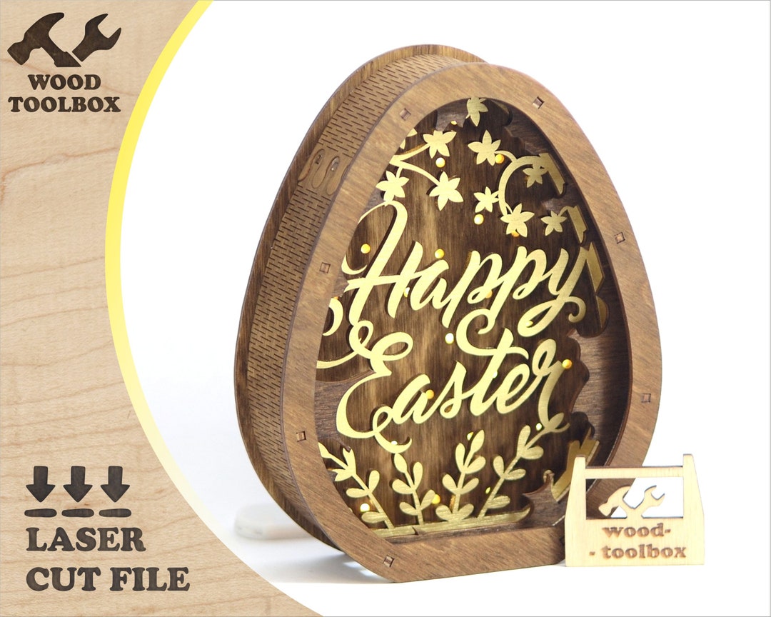 Easter Egg - Laser Cut Files. Happy Easter Egg / Easter SVG Files / DXF ...