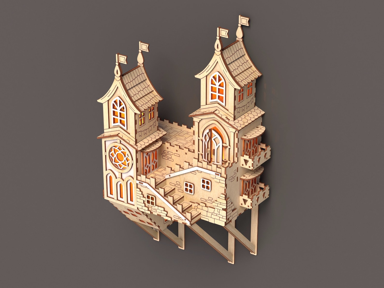 Hanging Chateau - Wall Decoration - Laser Cut Files. Magic Hanging ...