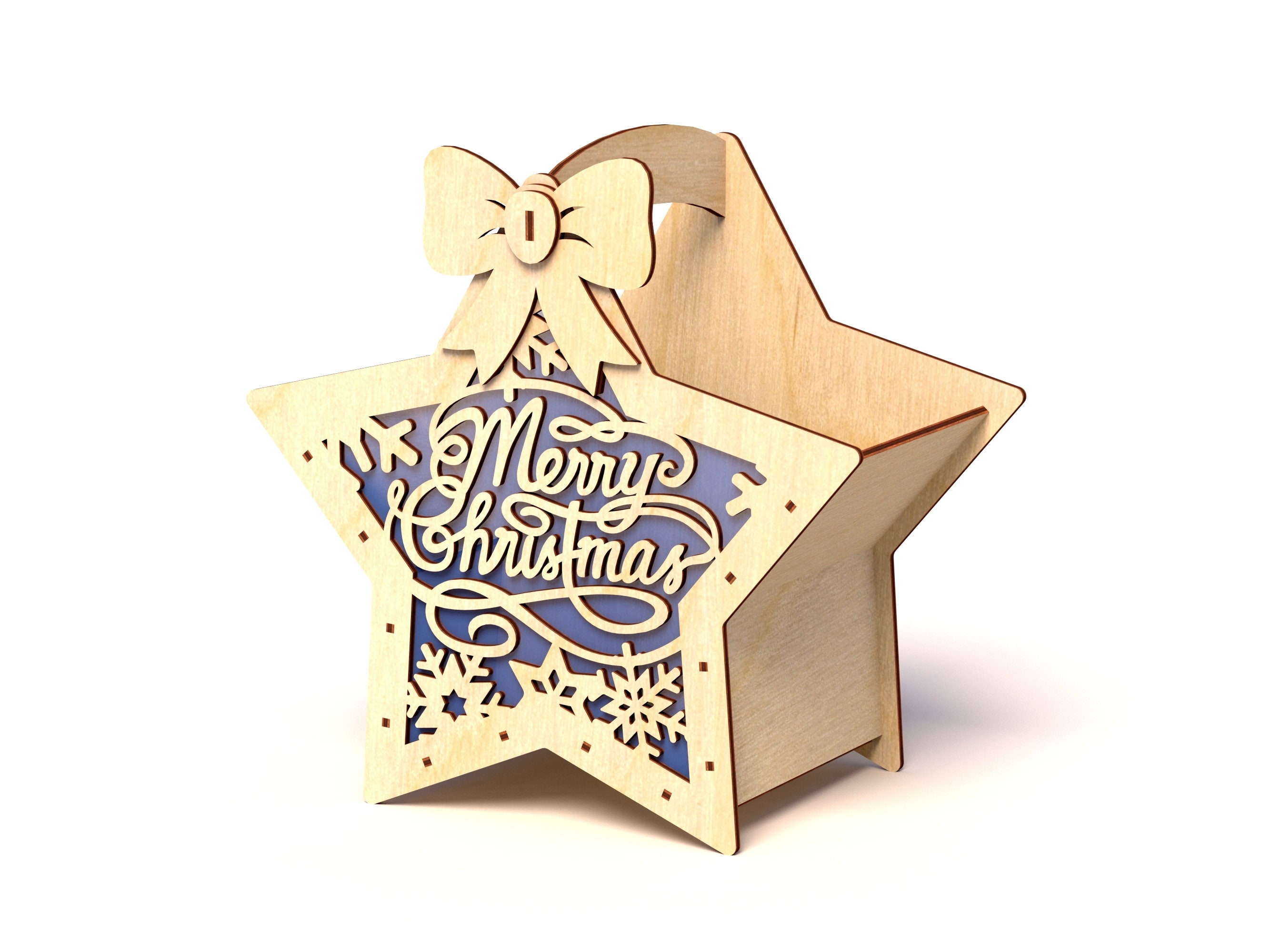 Star Box Laser Cut Files. Christmas Box Templates SVG . - Etsy