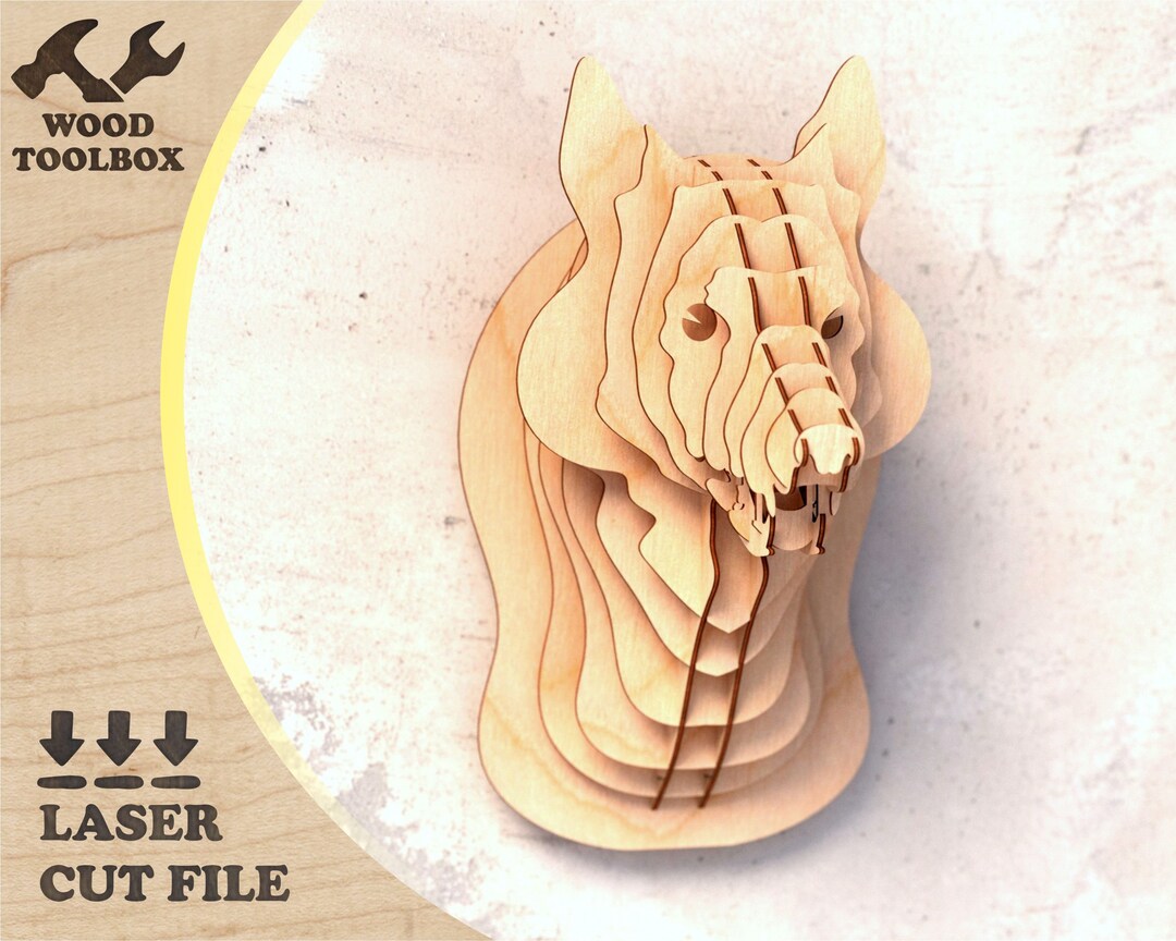 Animal Head - Fox - Laser Cut Files / Art Instant Downloads / Birthday ...