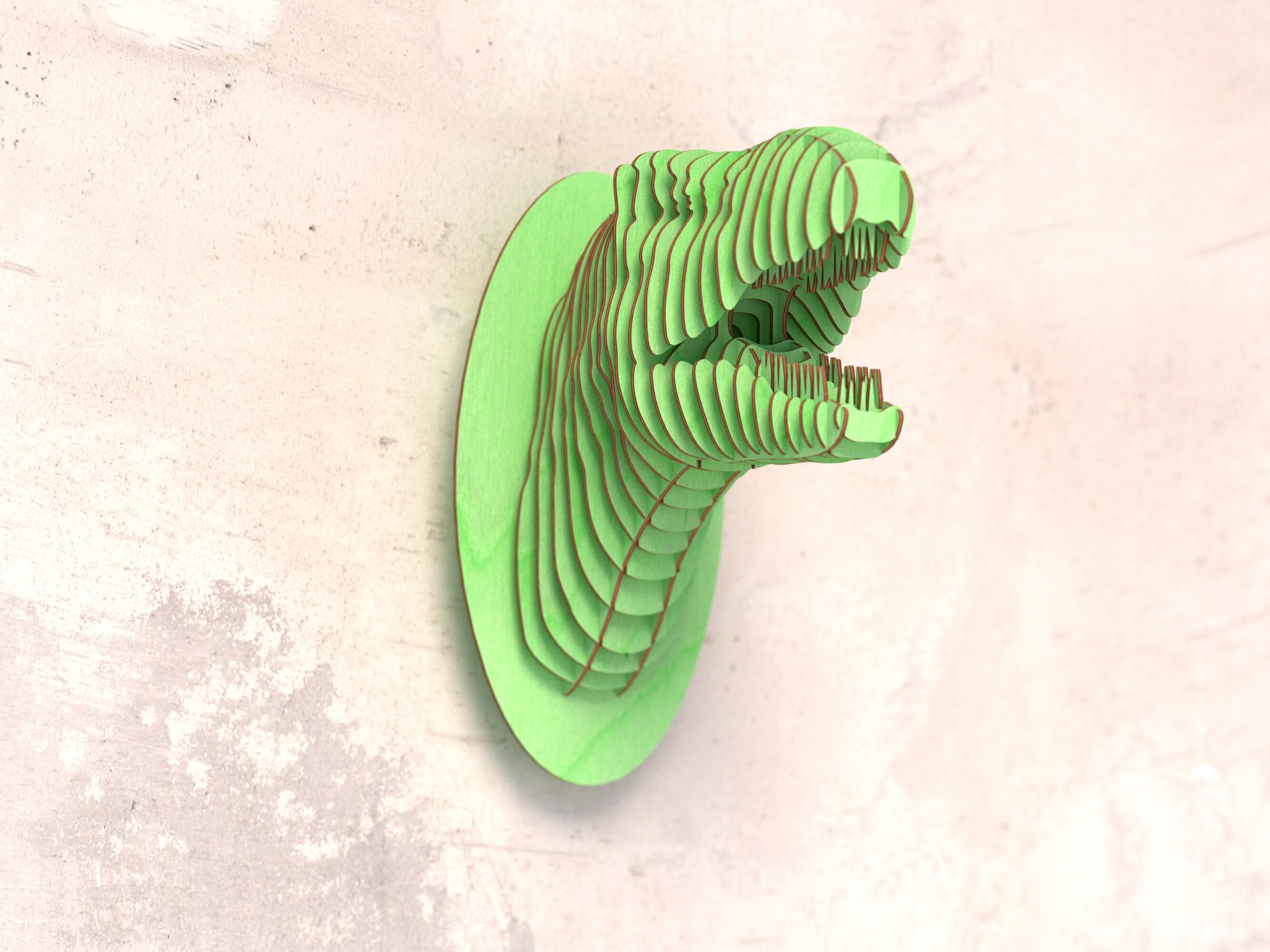 Animal Head - Dino - Animal Trophy. Animal for Self-assembly Made of ...