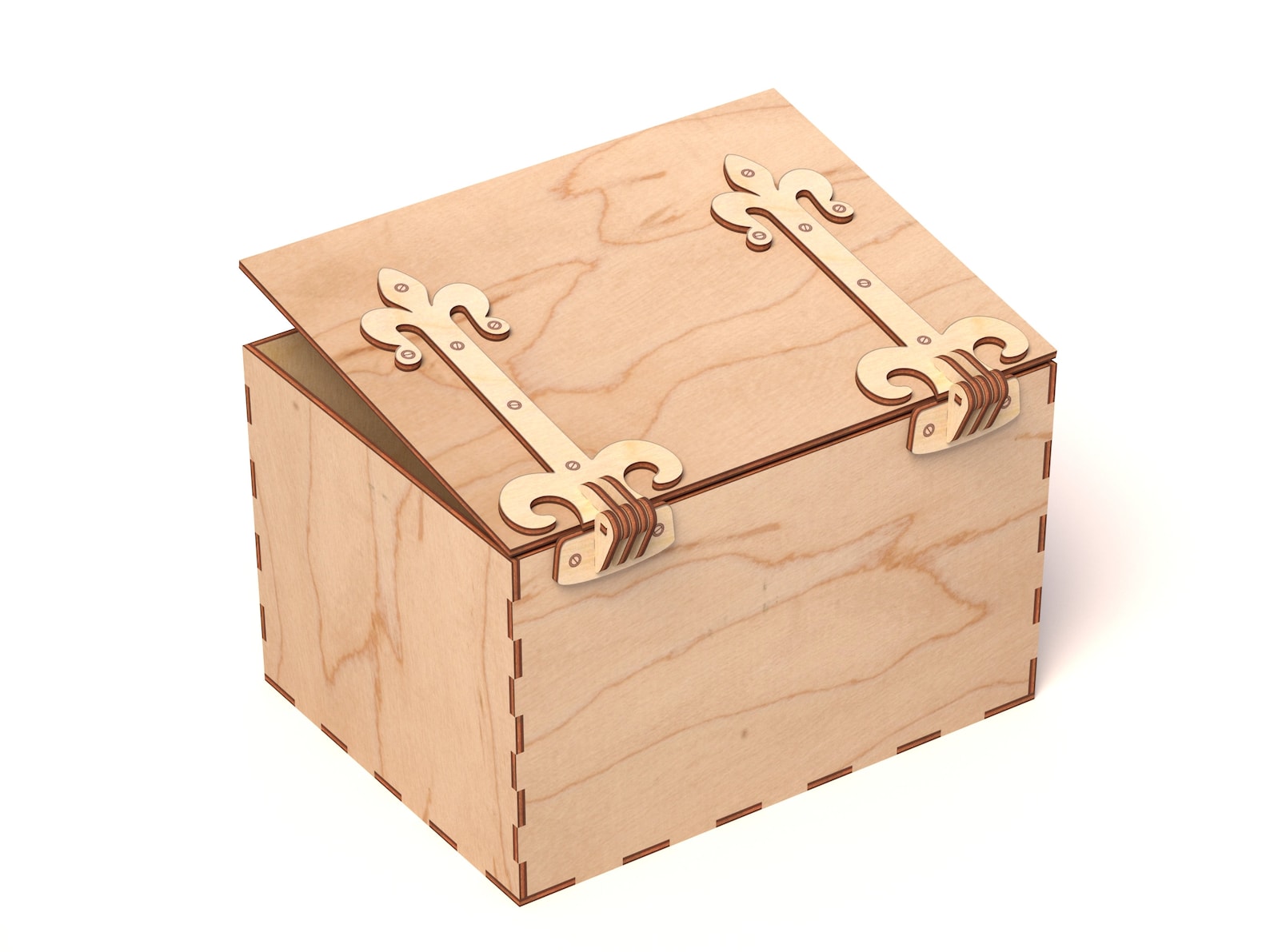 Hinges for Boxes 90 Degrees - Laser Cut Files. Hinge Templates for ...