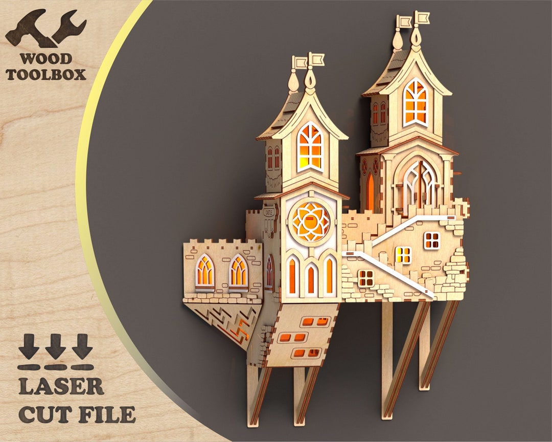 Hanging Chateau - Wall Decoration - Laser Cut Files. Magic Hanging ...