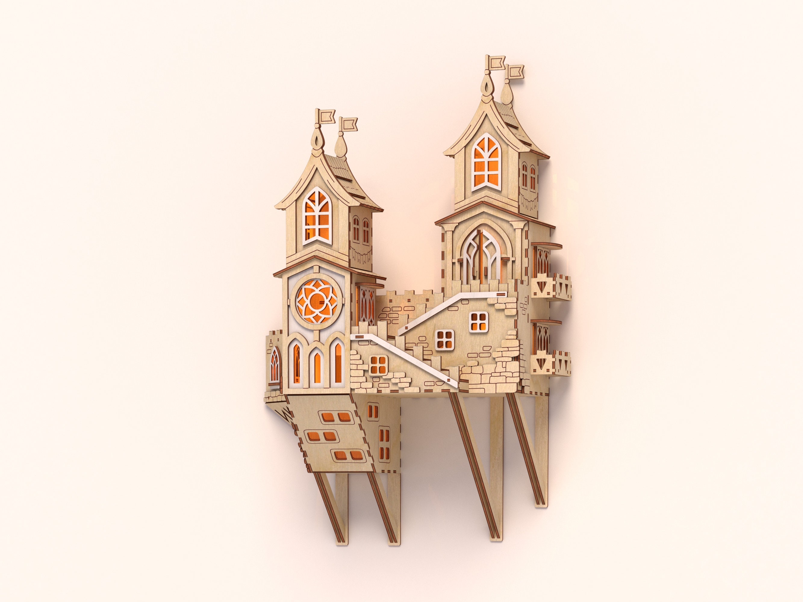 Hanging Chateau - Wall Decoration - Laser Cut Files. Magic Hanging ...