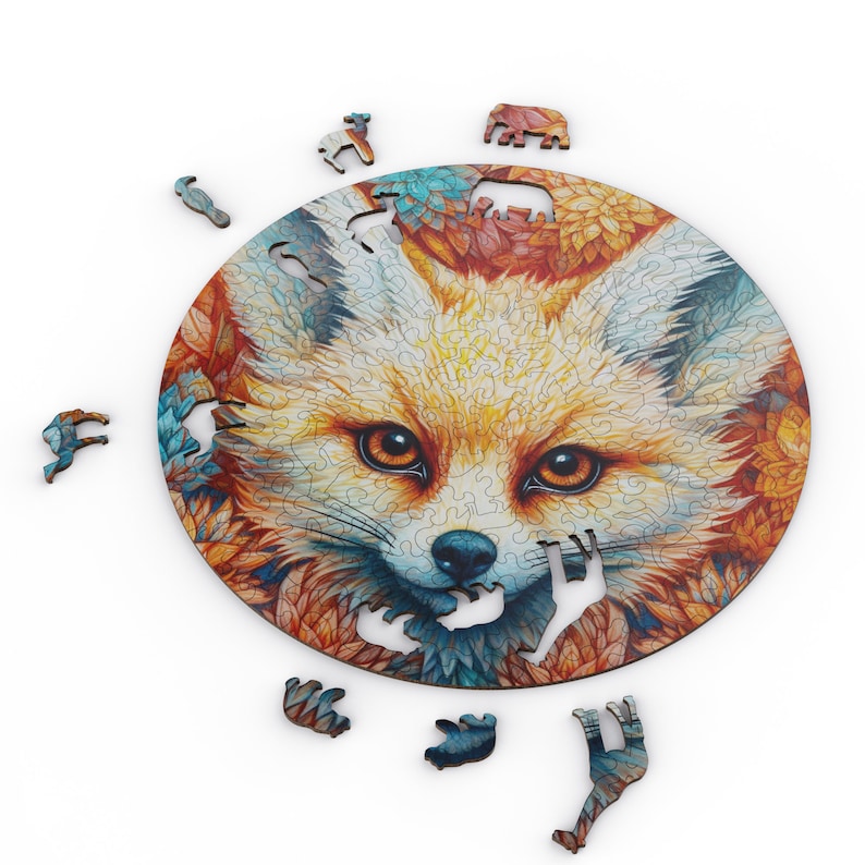 Fox Puzzle Laser Cut Files Wooden Jigsaw Puzzle for Adults - Etsy