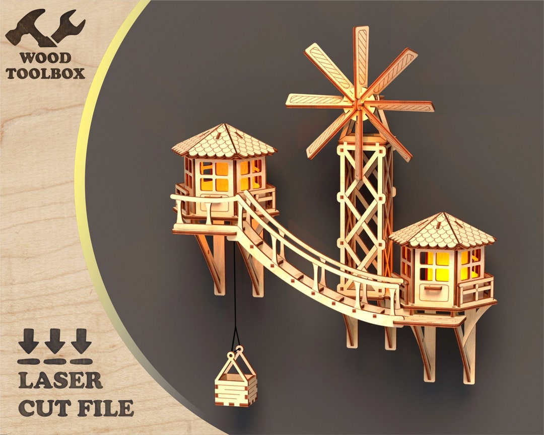 House Wall Decoration - Laser Cut File. Pattern Wall House With ...