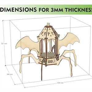 Halloween Spider Lamp - Laser Cut File. 3D Wooden Lamp / Halloween ...