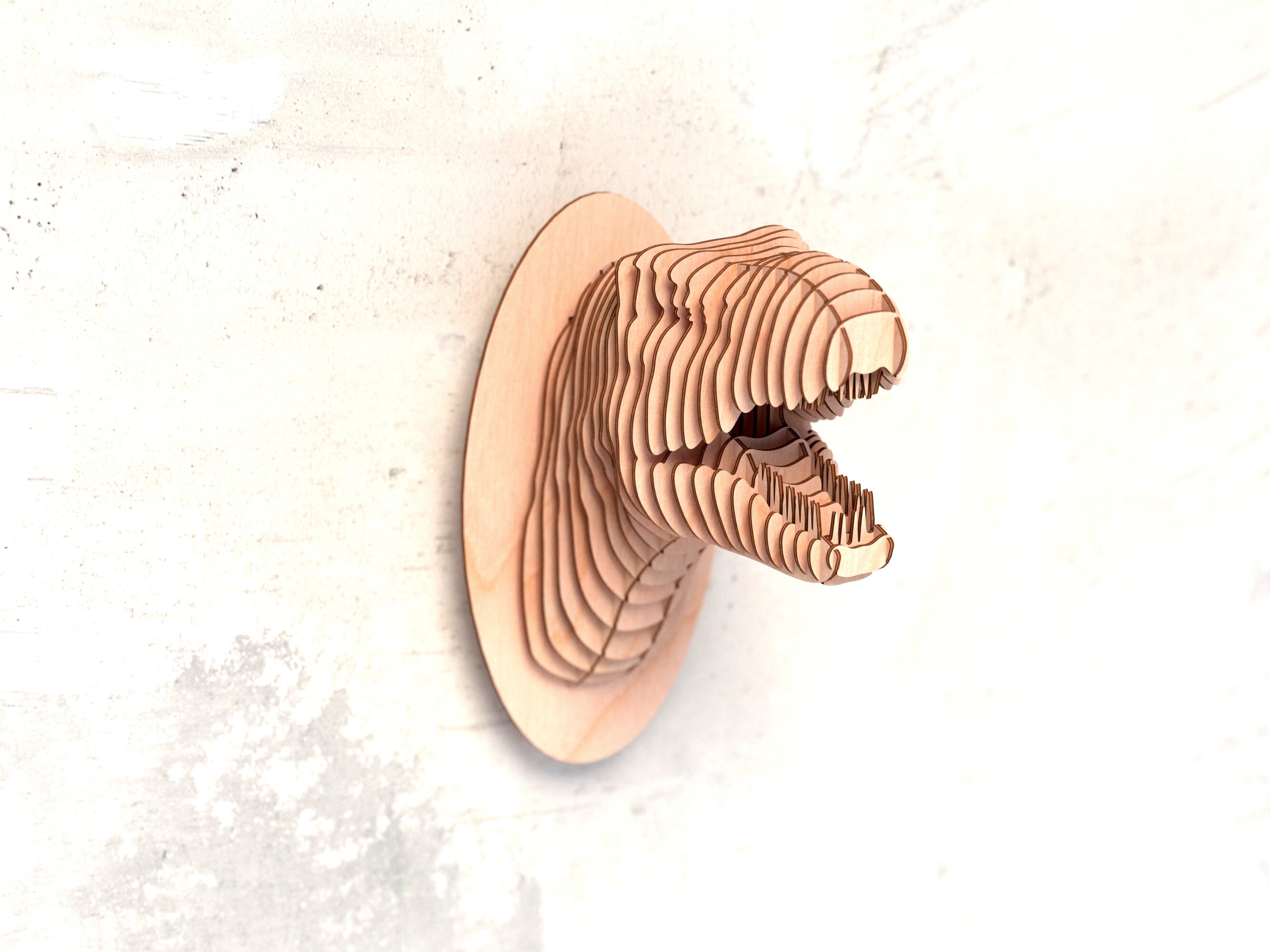 Animal Head - Dino - Animal Trophy. Animal for Self-assembly Made of ...