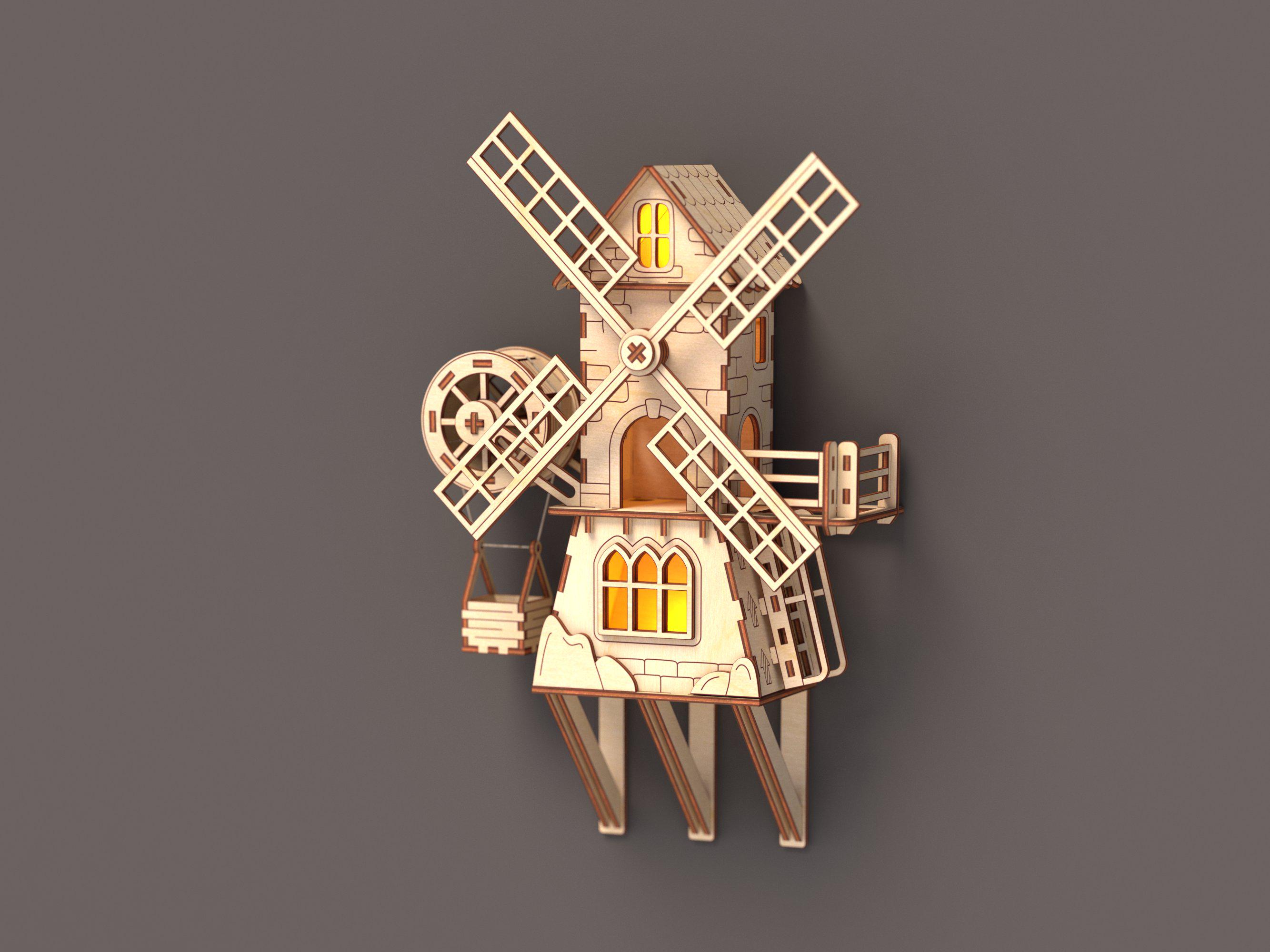 Laser Cut Windmill – SVG File for CNC, Glowforge & Laser Cutters ...