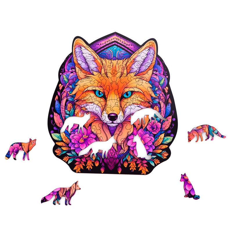 Fox Laser File Puzzle - Etsy