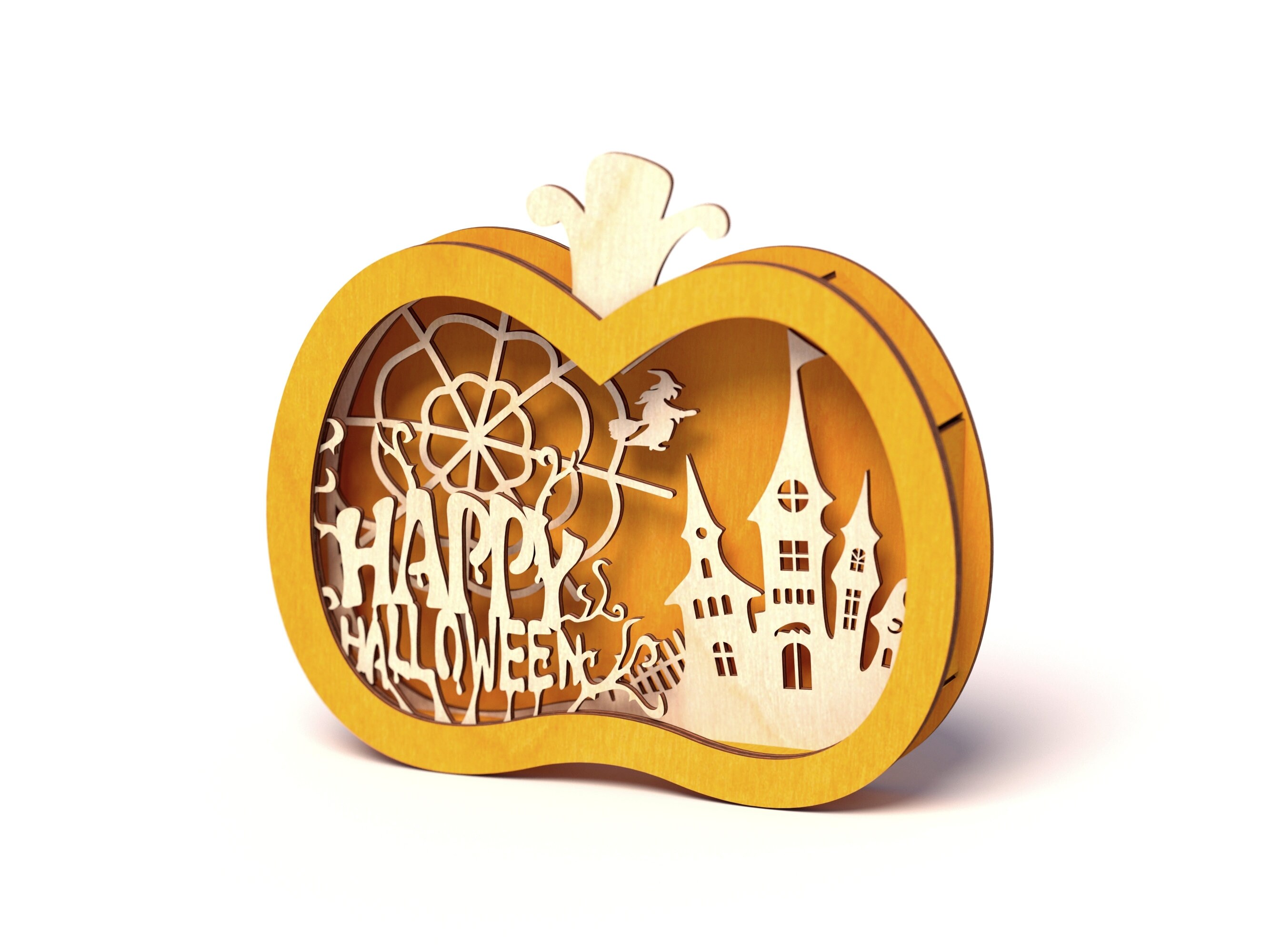 Halloween Pumpkin Laser Cut File. SVG Halloween Lightbox - Etsy