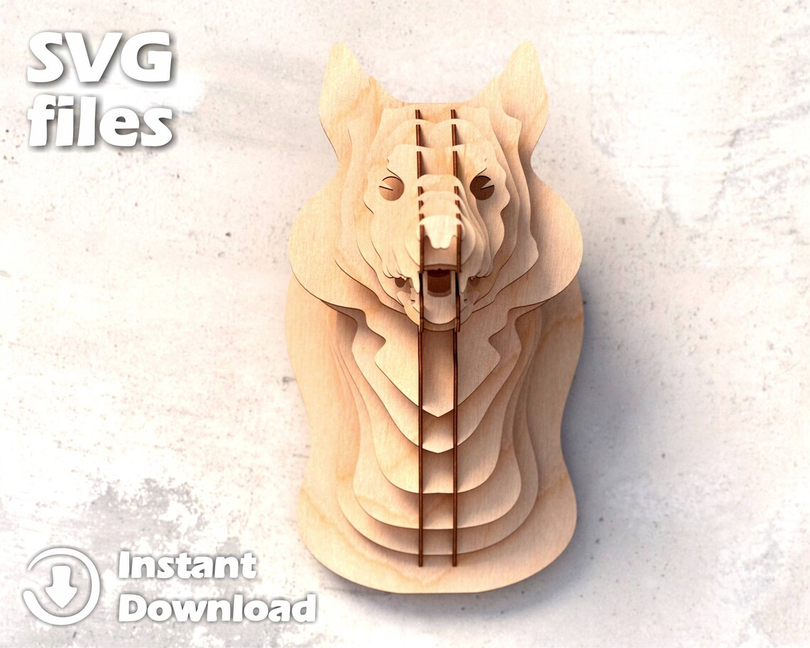 Animal Head Fox Laser Cut Files / Art Instant Downloads / - Etsy