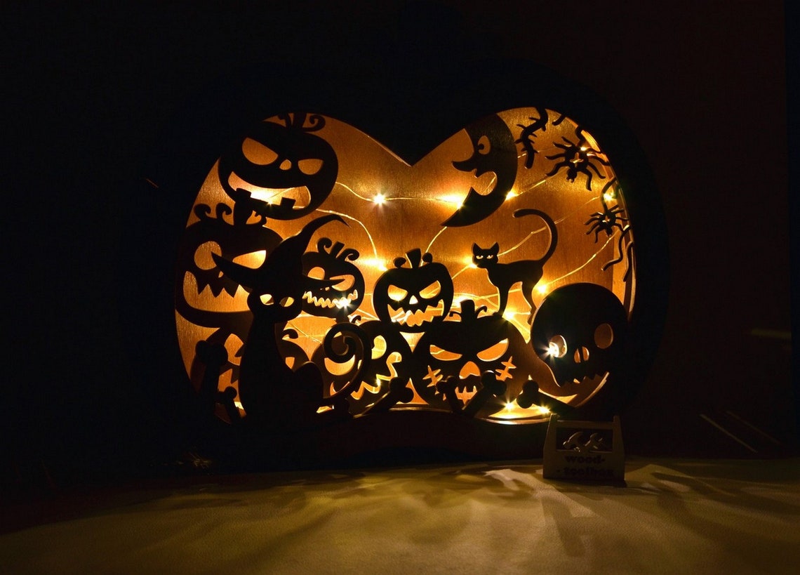 Halloween Pumpkin Laser Cut Files. Halloween 3D Design. - Etsy