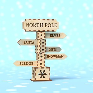 Christmas Sign Post Laser Cut Files Svg, Christmas Design Sublimation ...