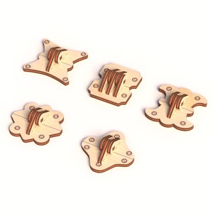 Hinges for Boxes 180 Degrees - Laser Cut Files. Hinges Pattern for ...