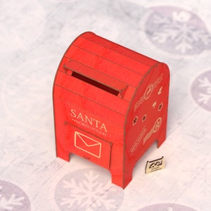 Santa's Mailbox - Laser Cut Files. Christmas Postbox Pattern / New Year ...