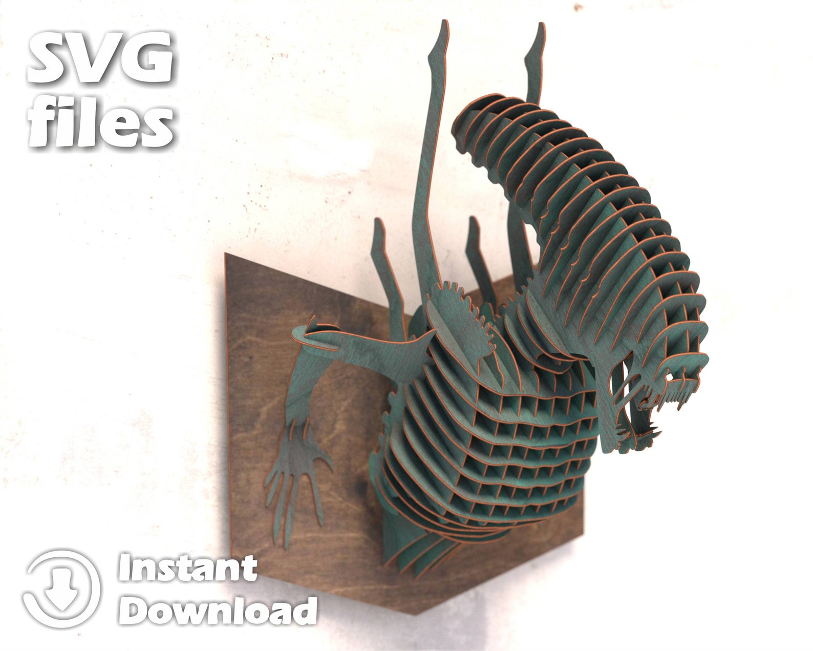 Animal Head Alien Laser Cut Files / Instant Downloads - Etsy