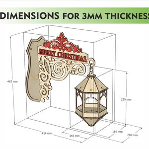 Christmas Sign Lantern - Laser Cut Files. Christmas Design Laser Cut ...