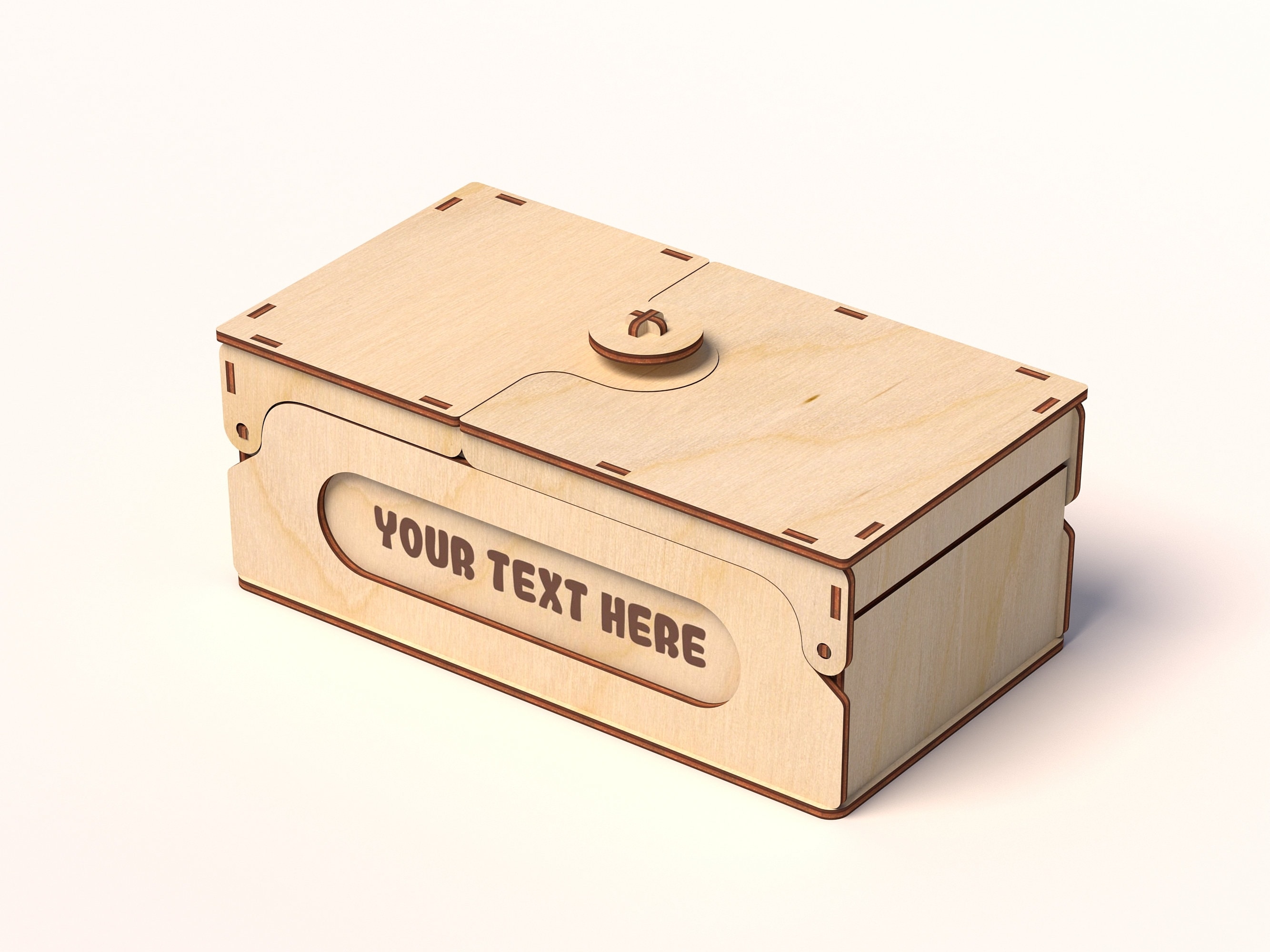 Wooden Box - Laser Cut Files. Wooden Packing / SVG Pattern Wooden Box ...