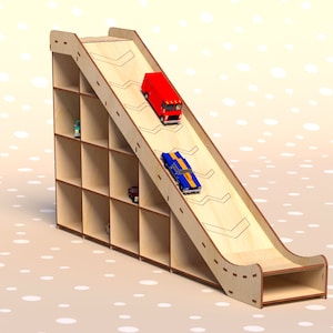 Jumping Ramp With Parking Garage for Toy Cars for Kids Game – Laser Cut ...