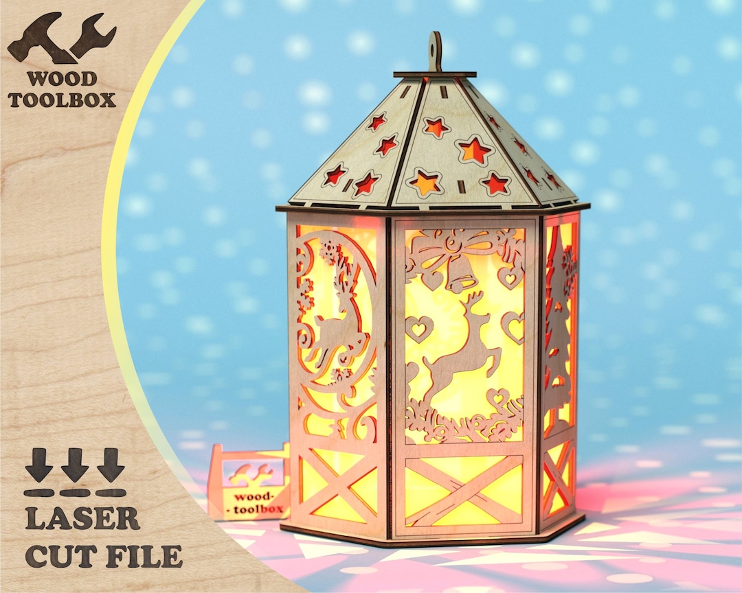 Fairy Christmas Lantern - Laser Cut File - Christmas SVG File / Winter ...