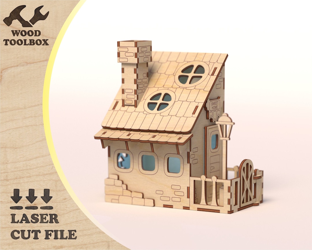 Celtic House - Laser Cut Files. Wooden House Laser Cut / Tiny Houses ...