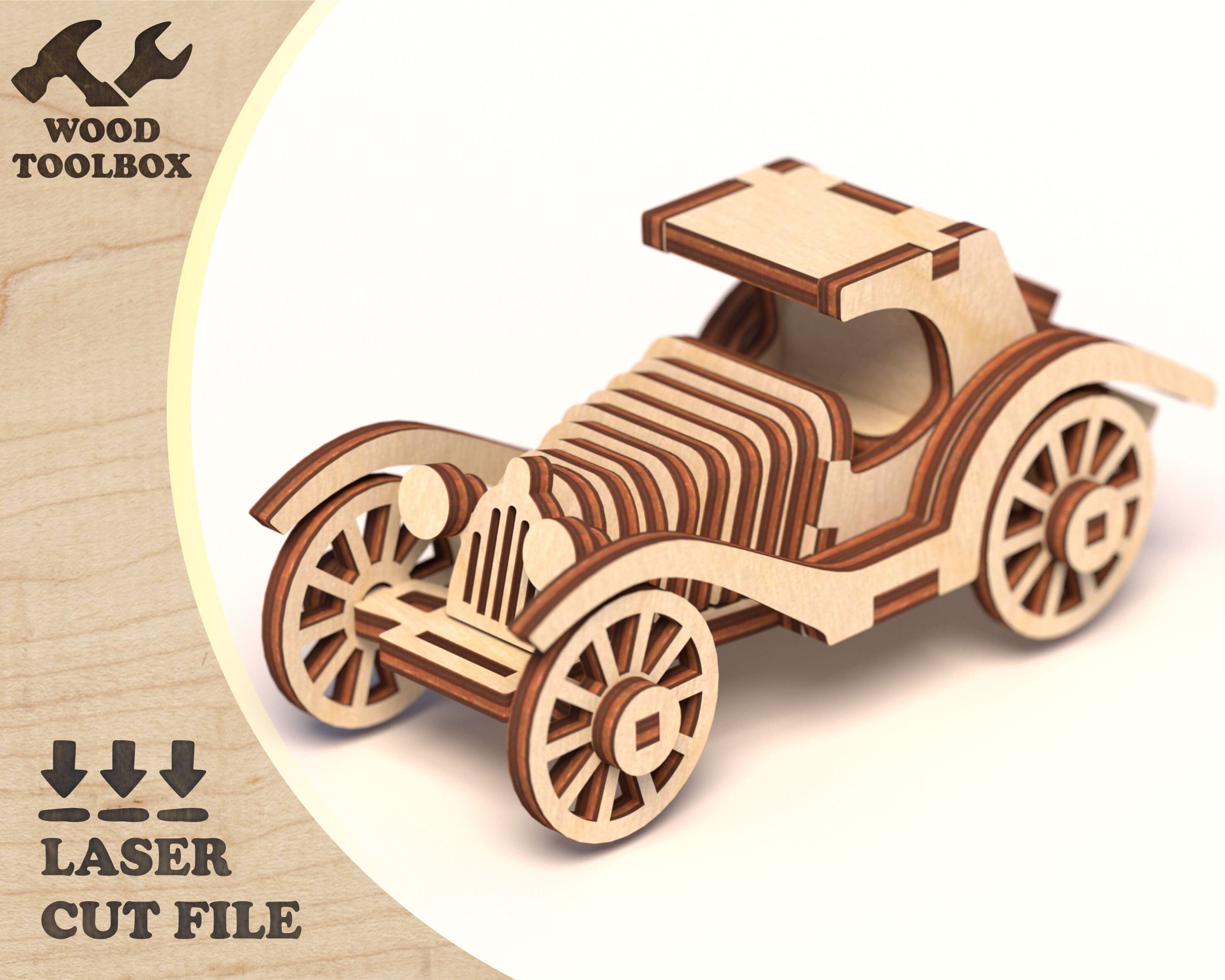 Laser Cut Retro Car Var. 3 Retro Car Model From the - Etsy