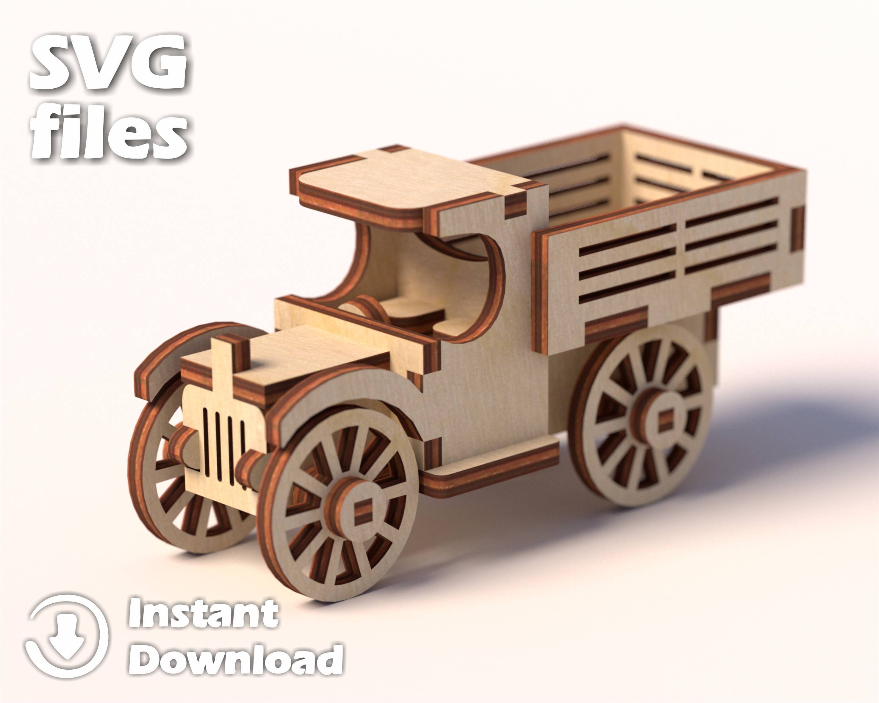 Laser Cut Retro Car Retro Car Model From the Collection - Etsy