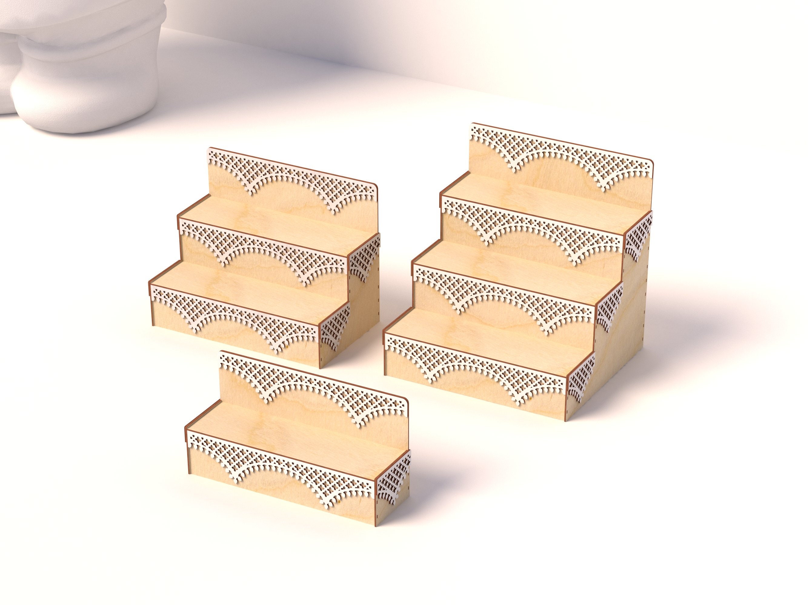Laser Cut Food Display Stand Template: SVG DXF CDR Vector Files - Etsy